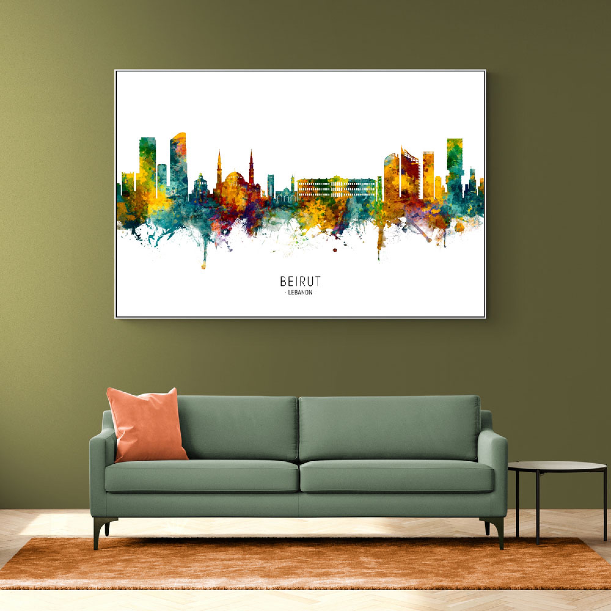 Beirut Lebanon Skyline Wall Art