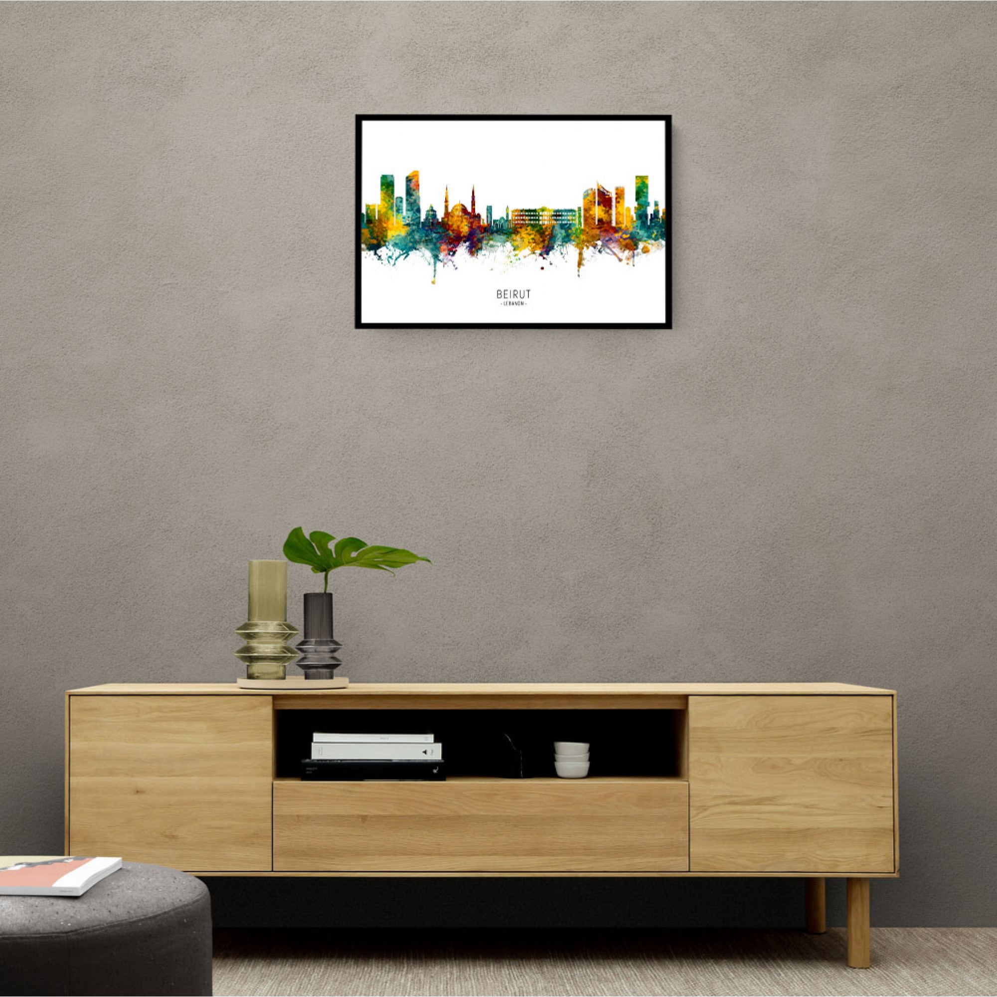 Beirut Lebanon Skyline Wall Art