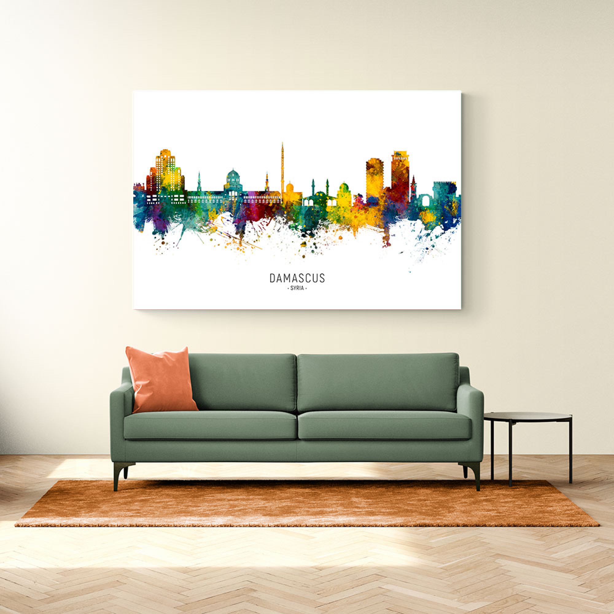 Damascus Syria Skyline Wall Art