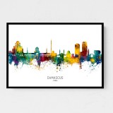Damascus Syria Skyline Wall Art