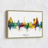 Damascus Syria Skyline Wall Art