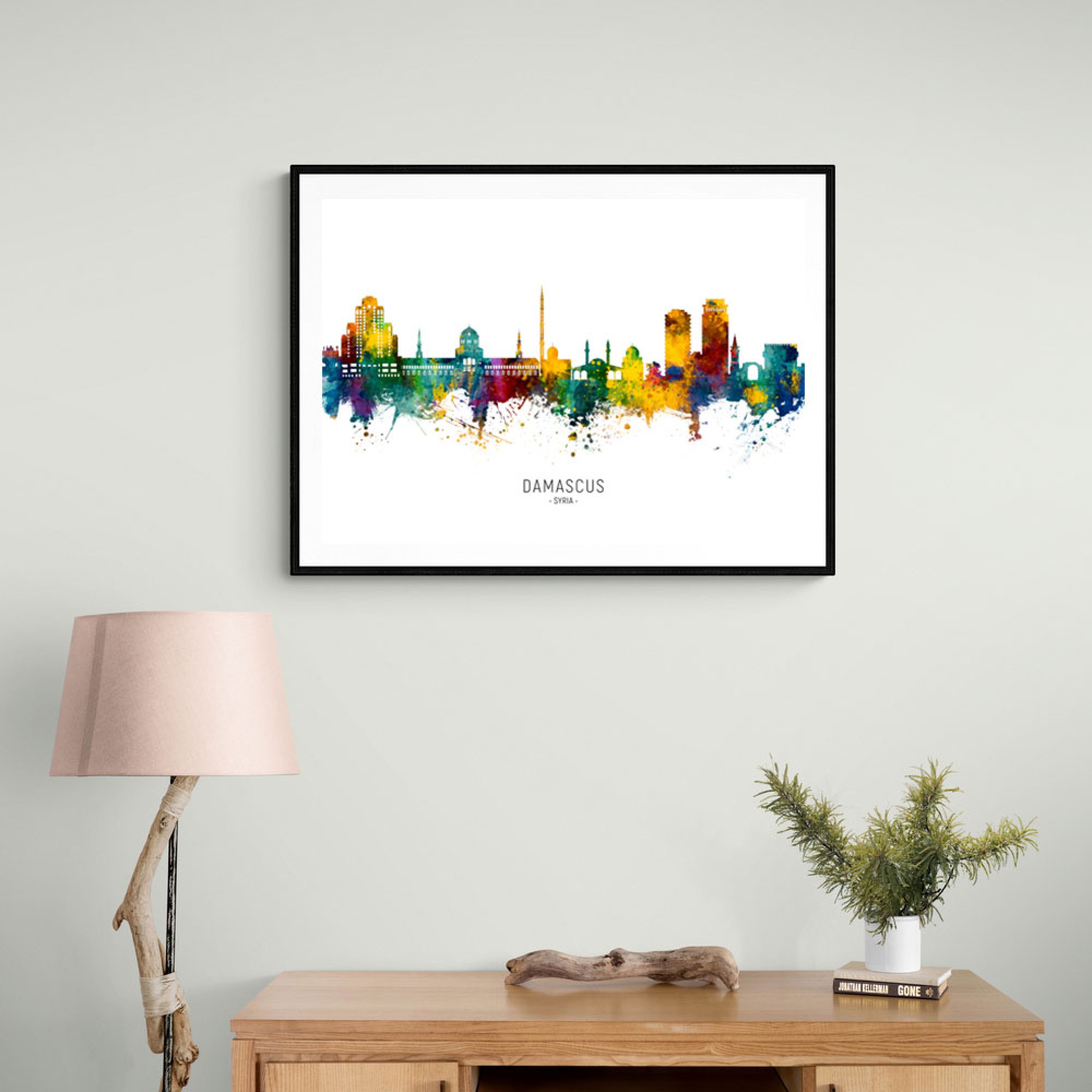 Damascus Syria Skyline Wall Art