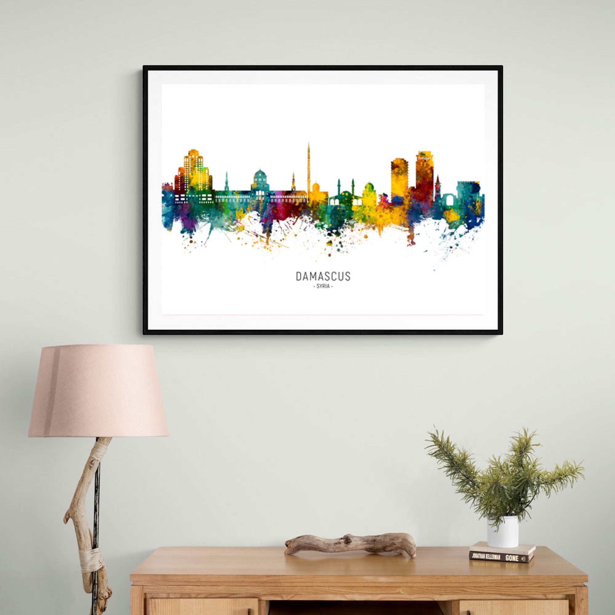 Damascus Syria Skyline Wall Art