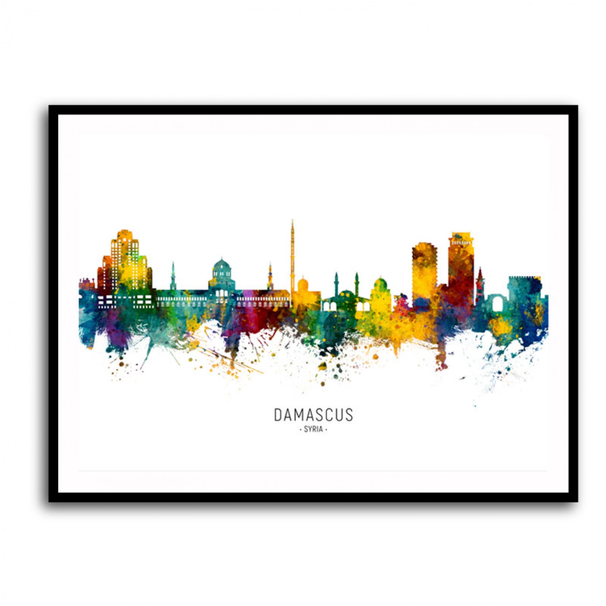 Damascus Syria Skyline Wall Art