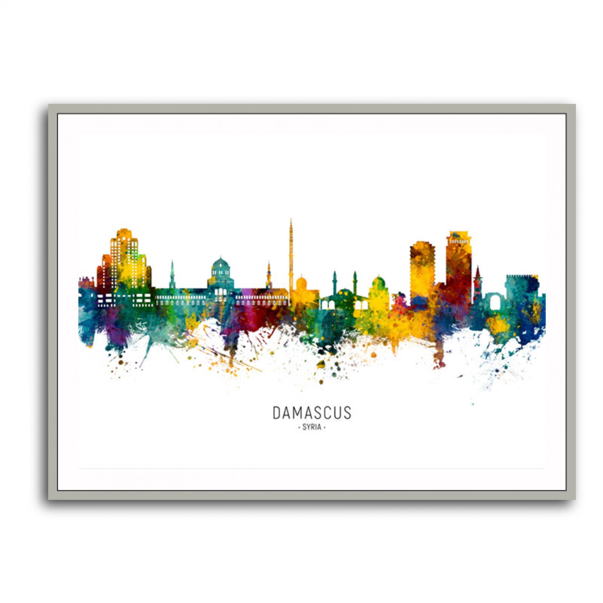 Damascus Syria Skyline Wall Art