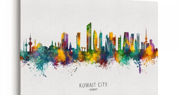 Kuwait City Skyline Wall Art