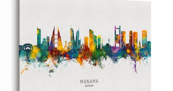 Manama Bahrain Skyline Wall Art