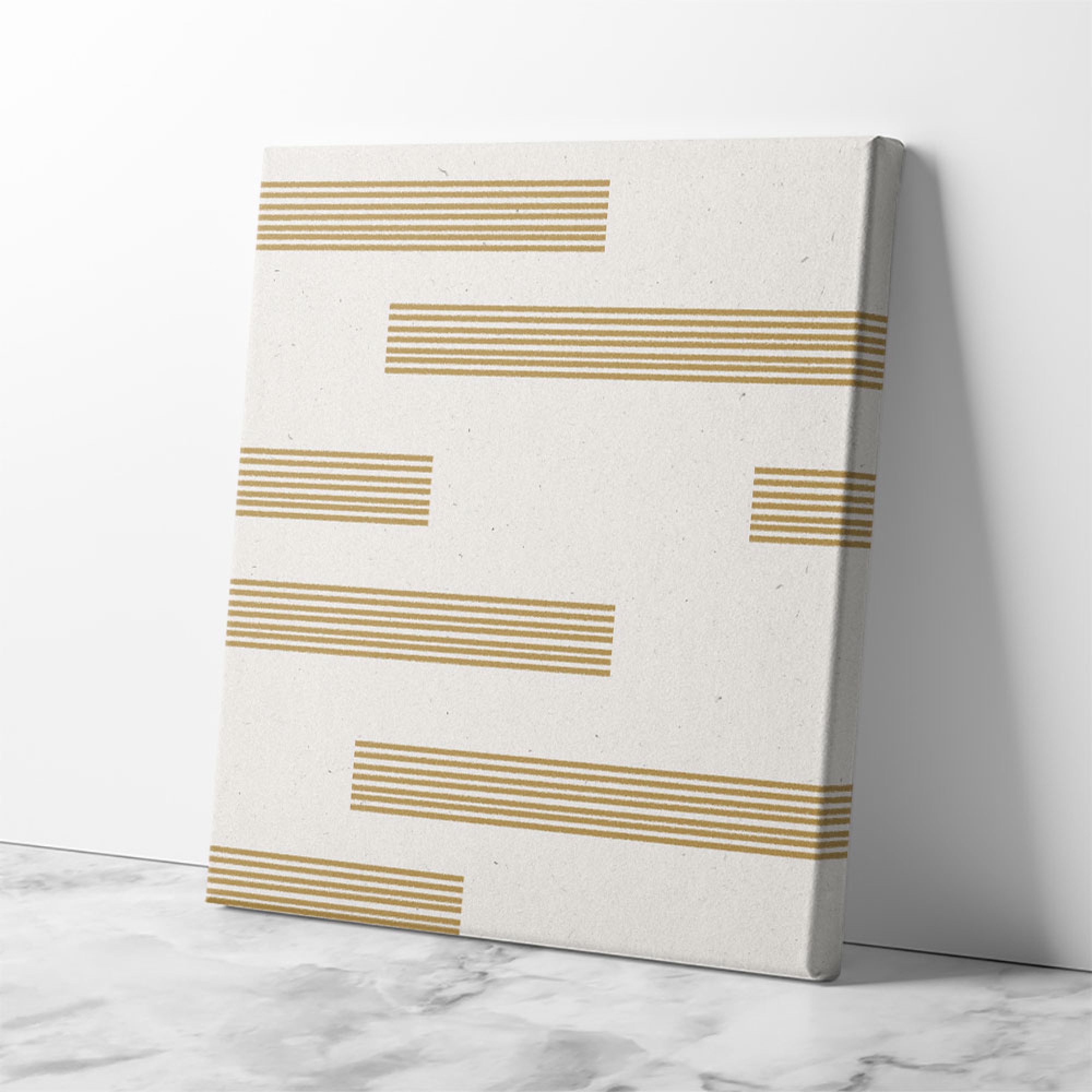 Simple Blue Lines Pattern II Wall Art