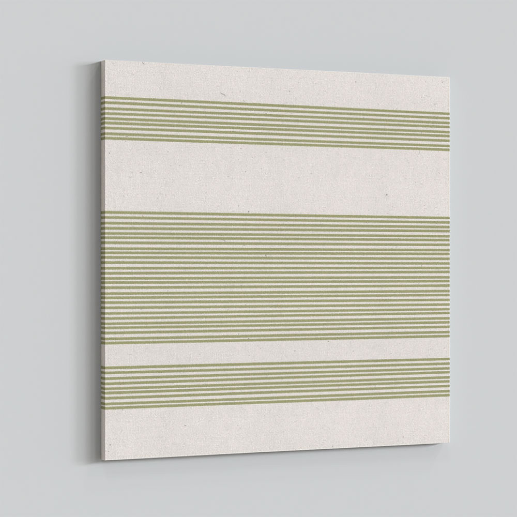Simple Green Lines Pattern Wall Art