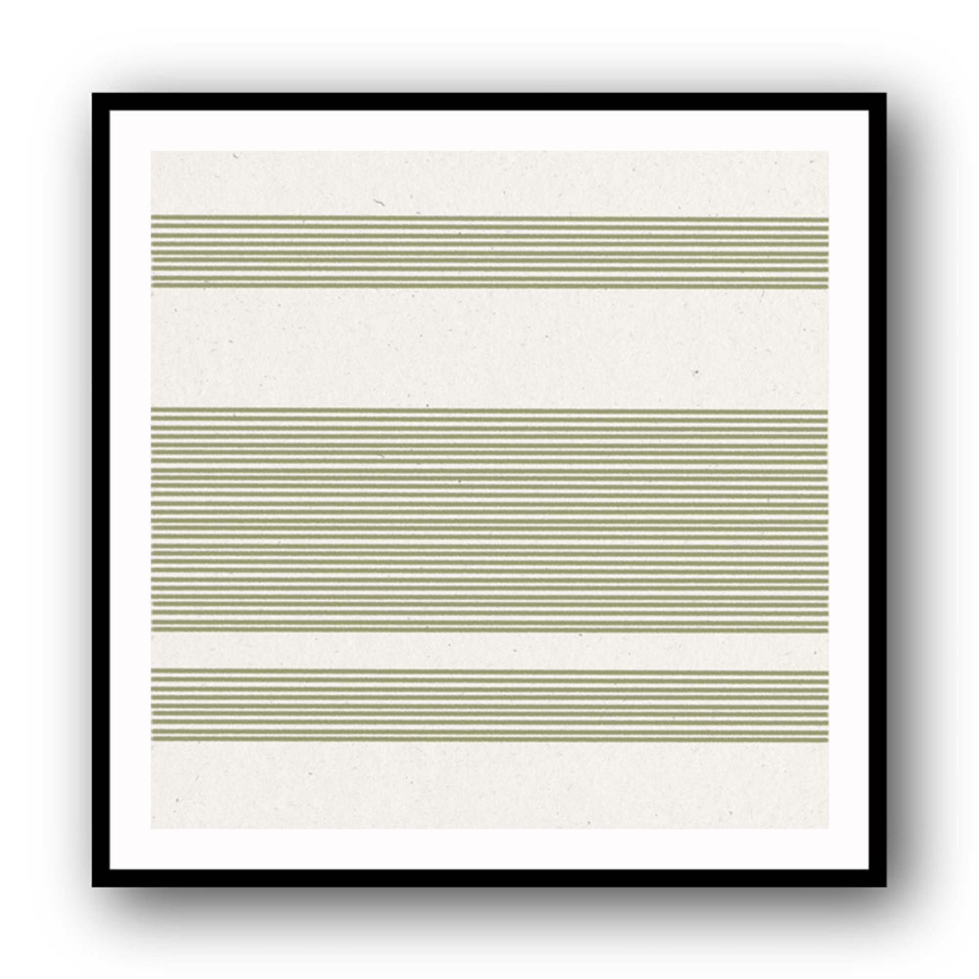Simple Green Lines Pattern Wall Art