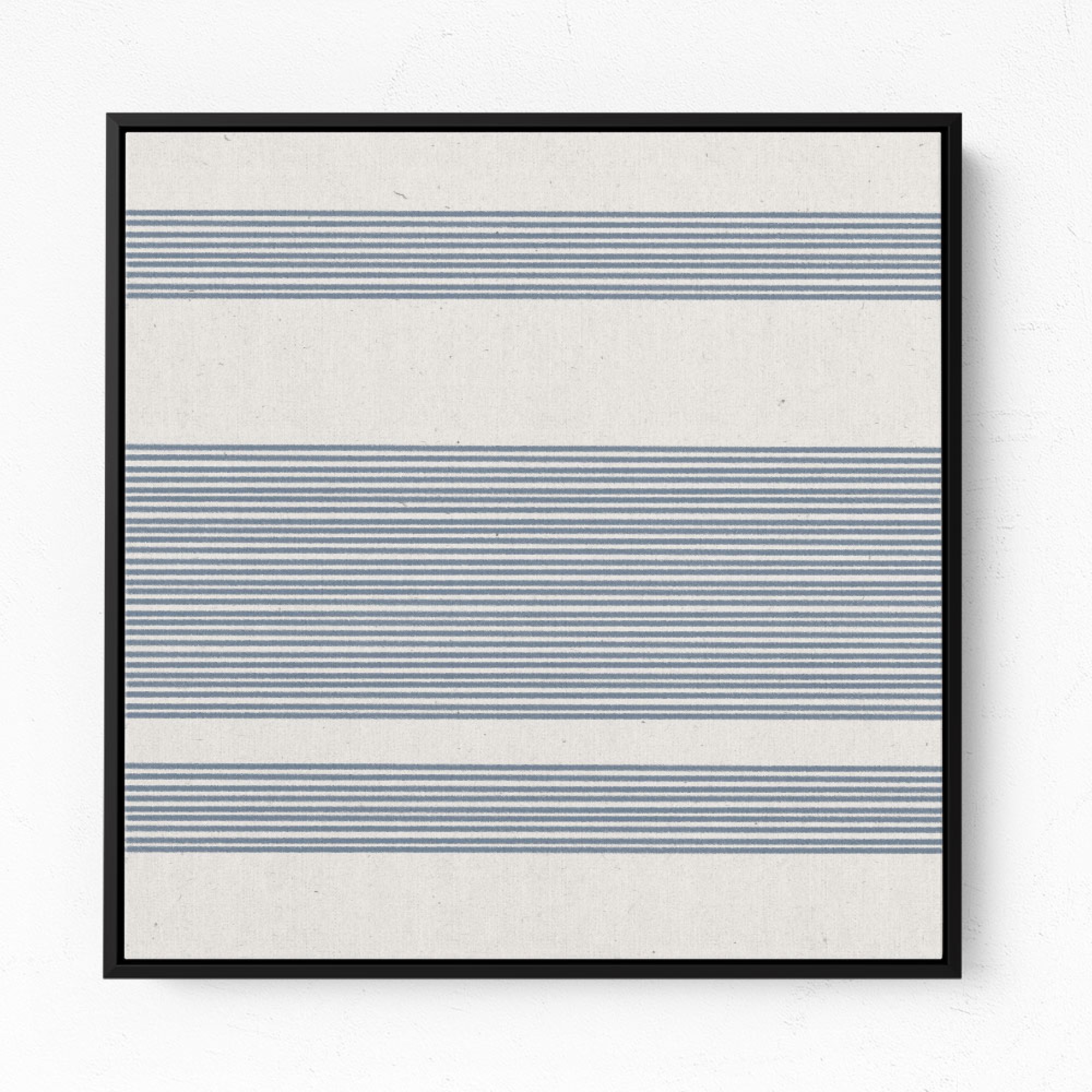 Simple Blue Lines Pattern Wall Art