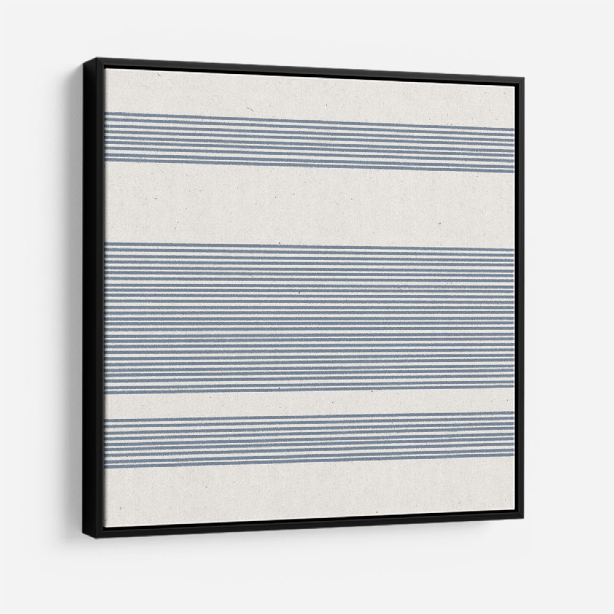Simple Blue Lines Pattern Wall Art
