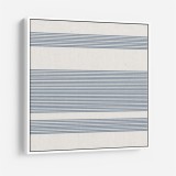 Simple Blue Lines Pattern Wall Art