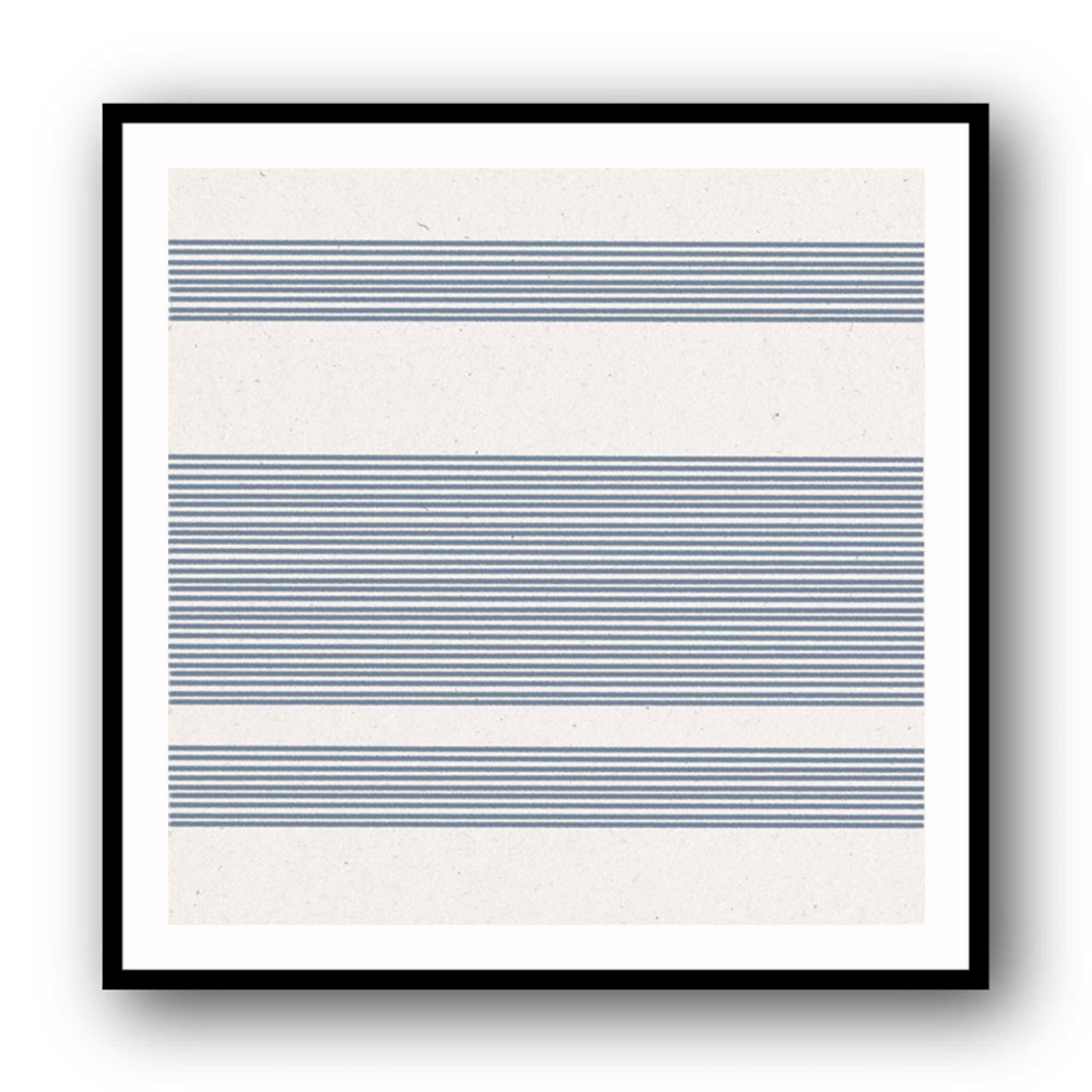 Simple Blue Lines Pattern Wall Art
