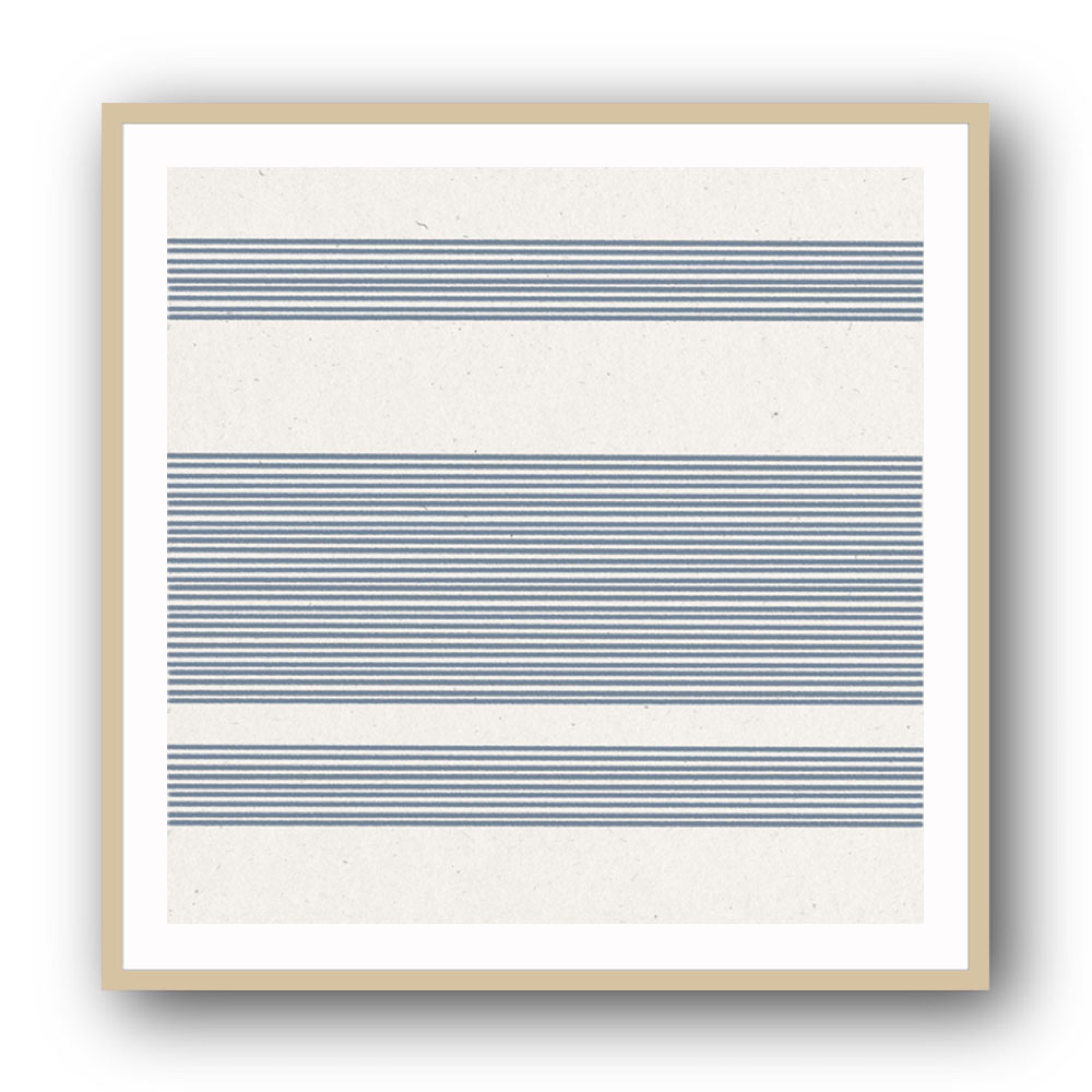 Simple Blue Lines Pattern Wall Art