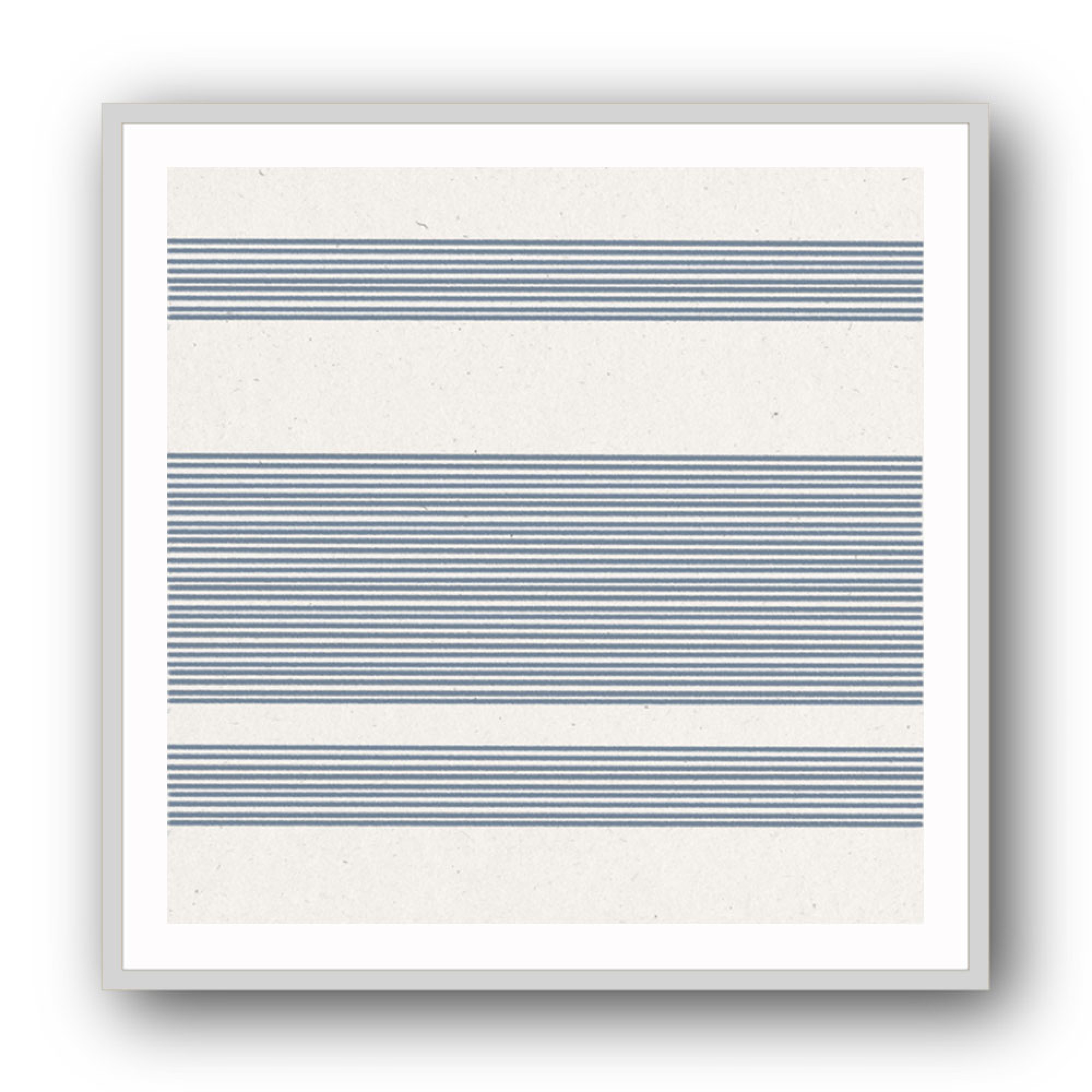 Simple Blue Lines Pattern Wall Art