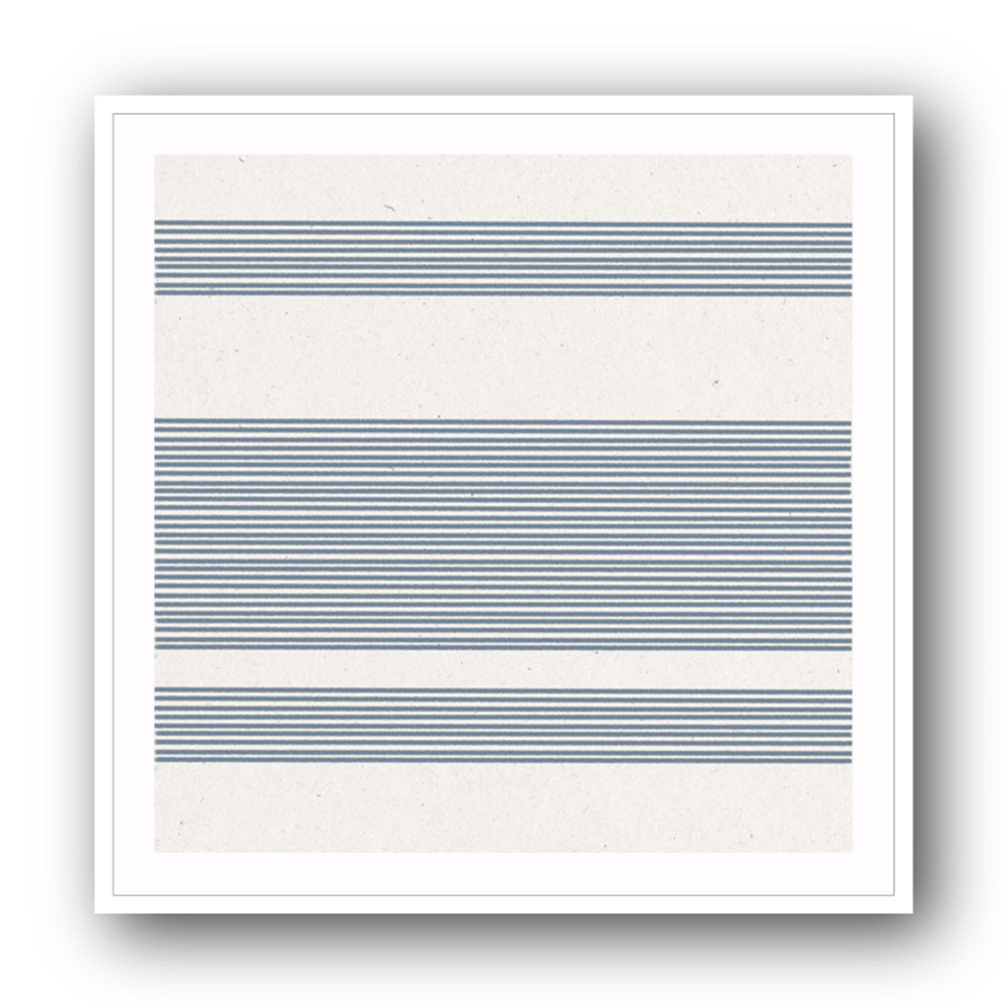 Simple Blue Lines Pattern Wall Art