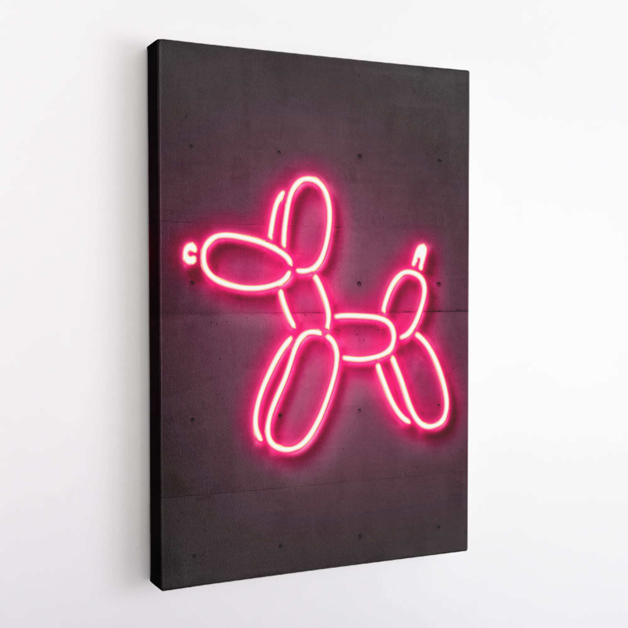 Balloon Dog Neon Style Wall Art