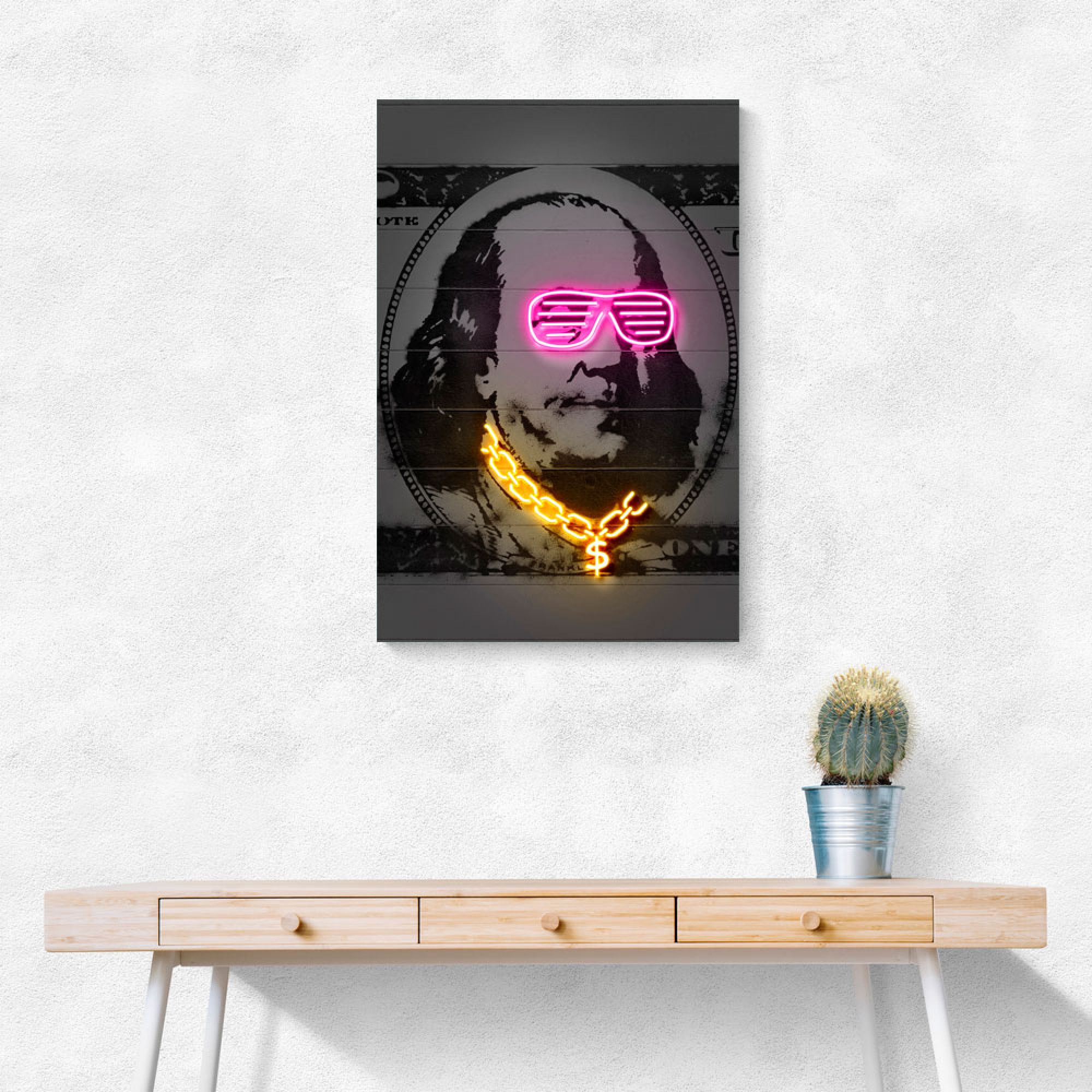 Franklin Neon Style Wall Art