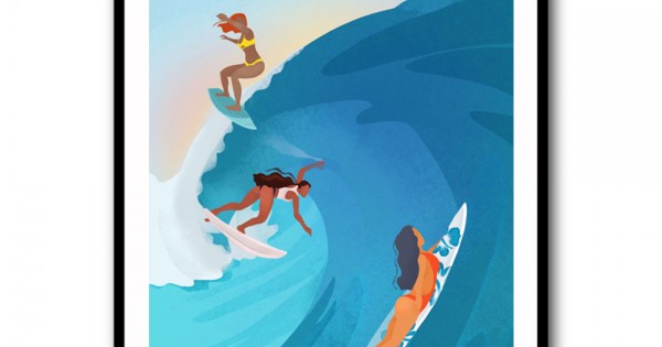 Surfers Wall Art