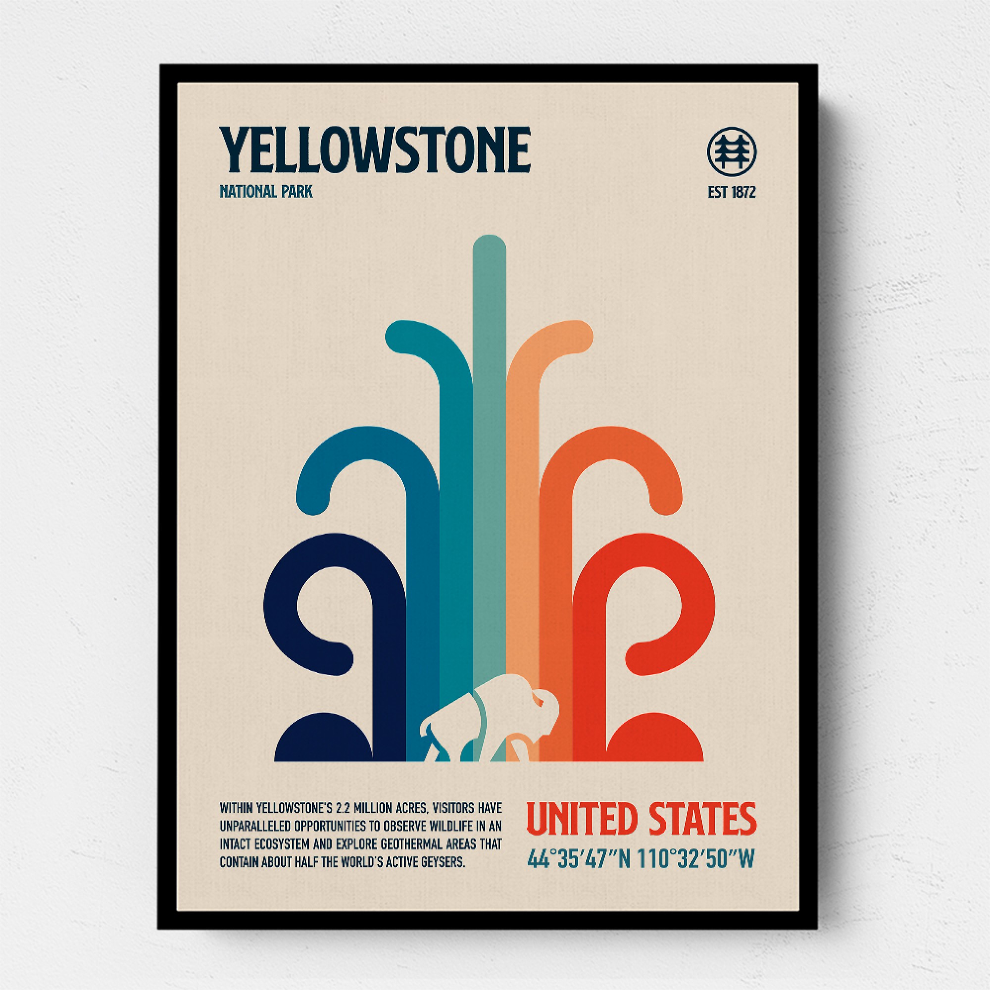 Yellowstone National Park Travel Poster Wall Art