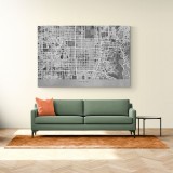 Gray map of Kyoto Wall Art