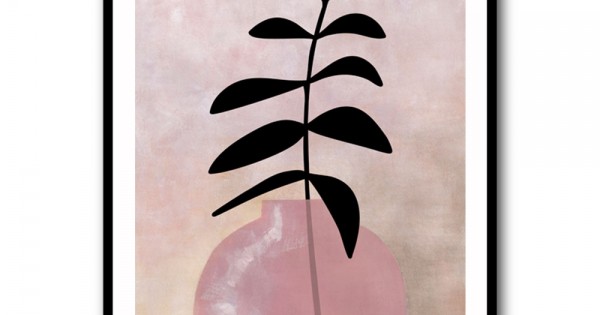 Eui vase with leaves Wall Art