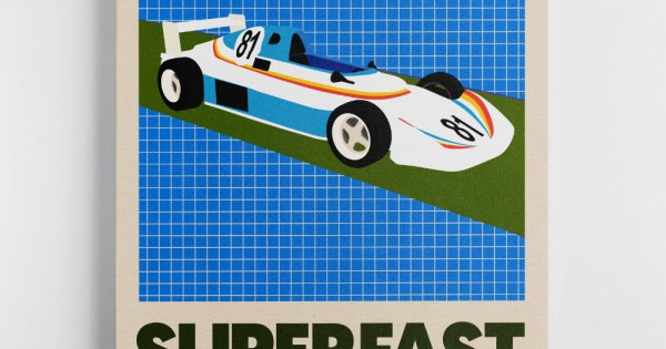 Superfast Race Car Wall Art