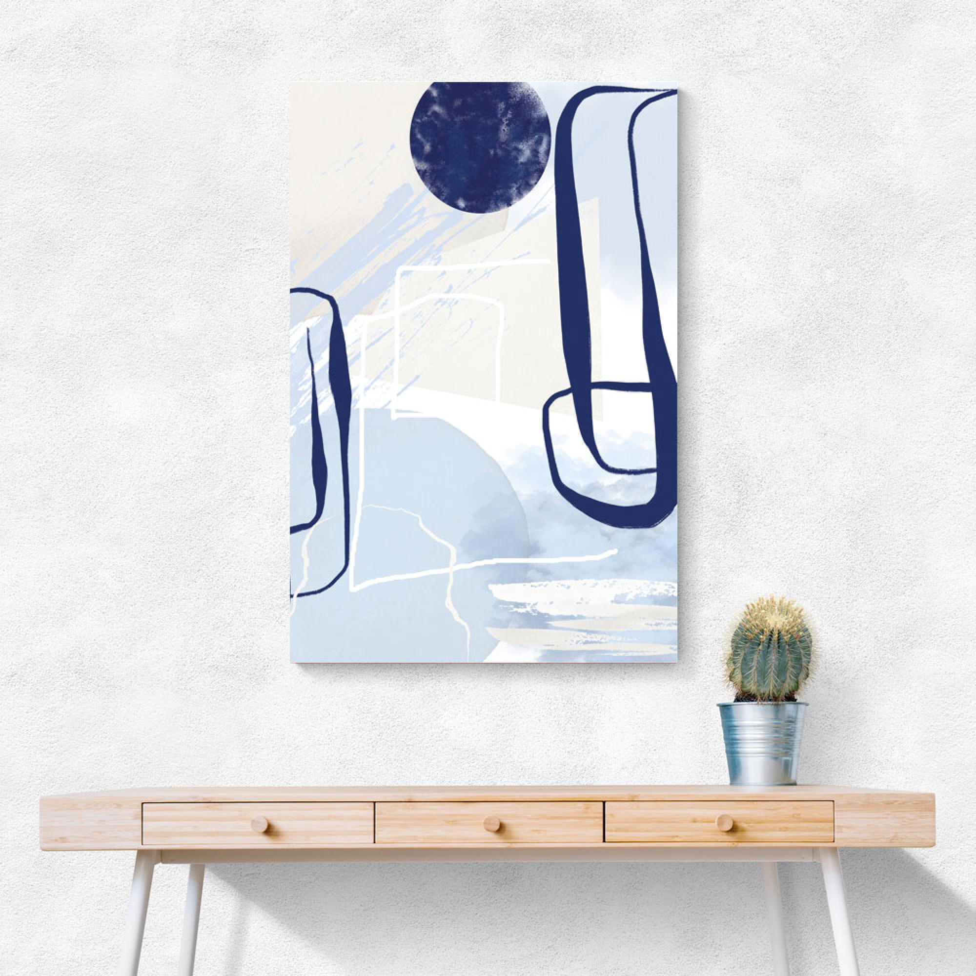 Lines of Blue 3 Wall Art