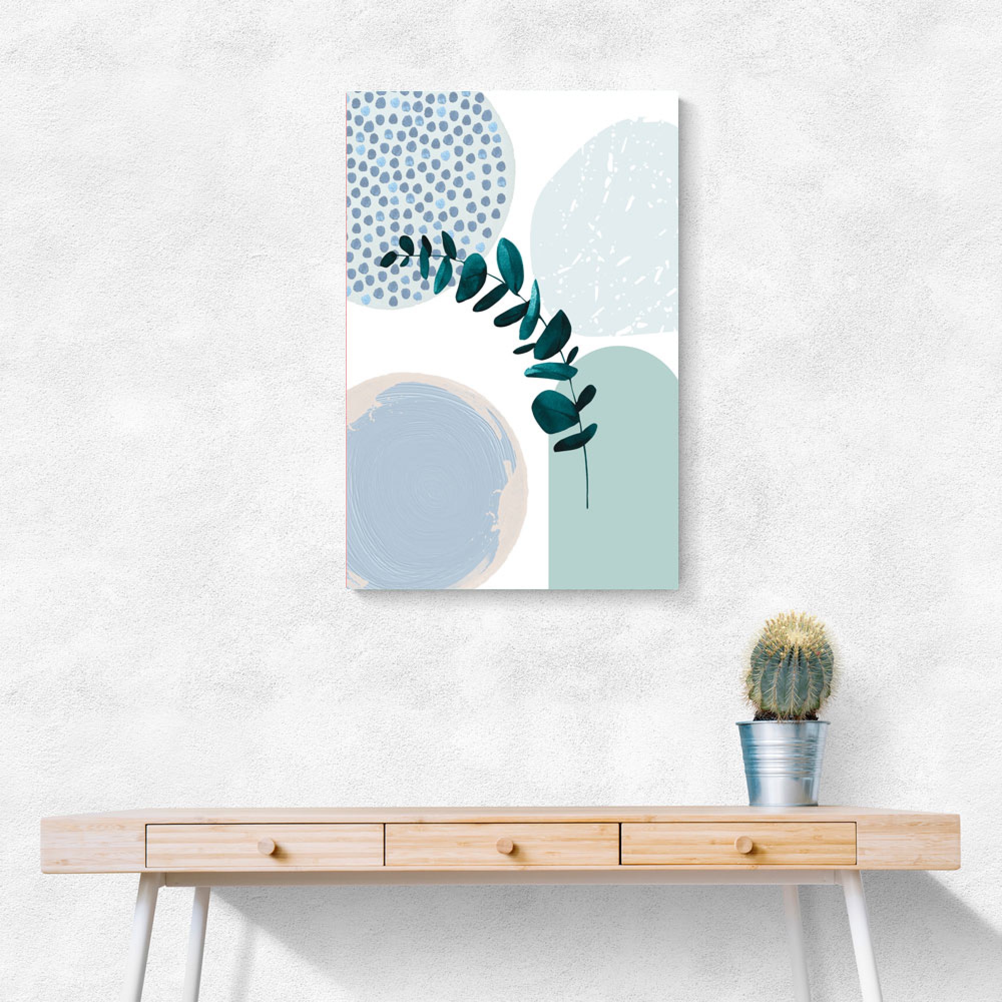 Blue green boho 2 Wall Art
