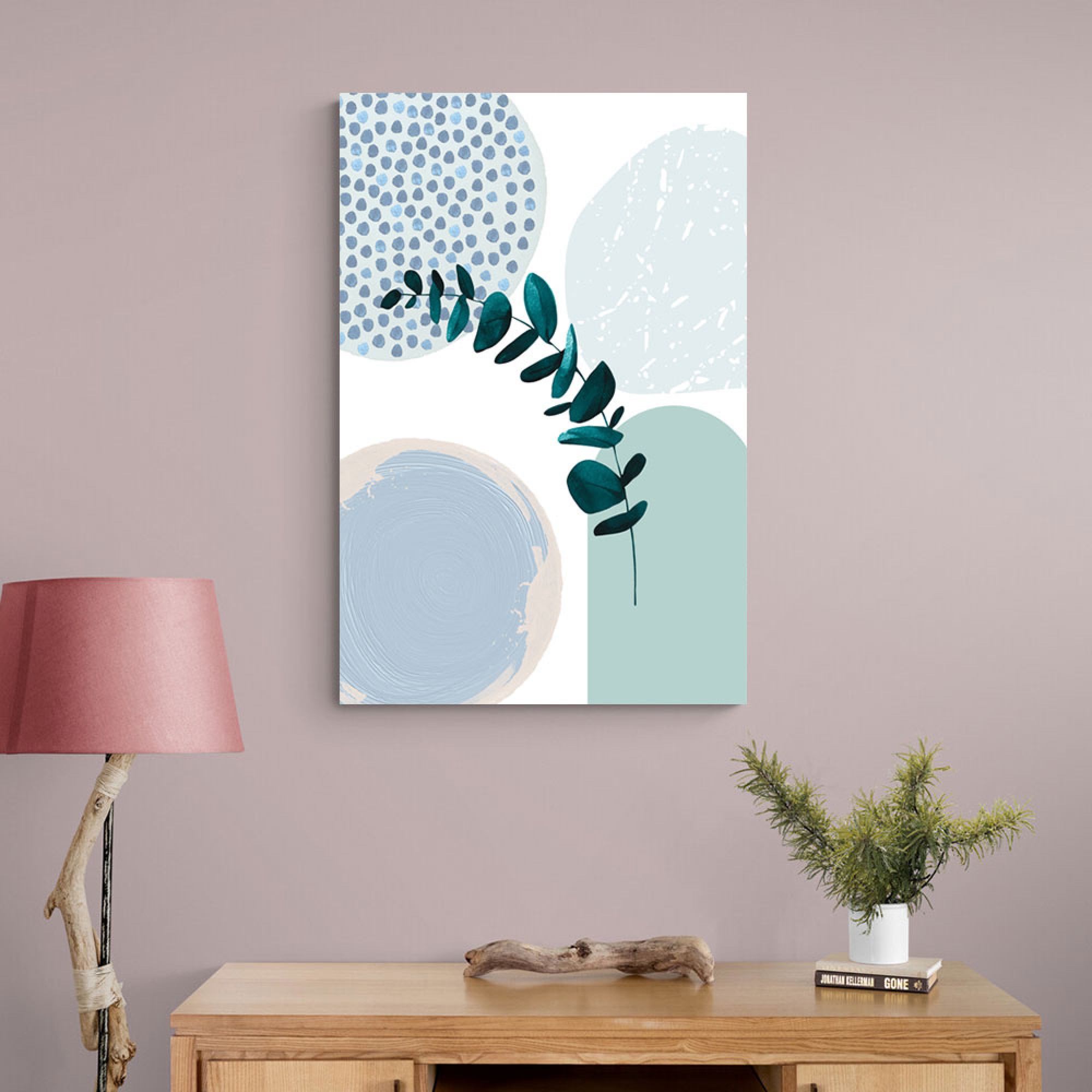 Blue green boho 2 Wall Art