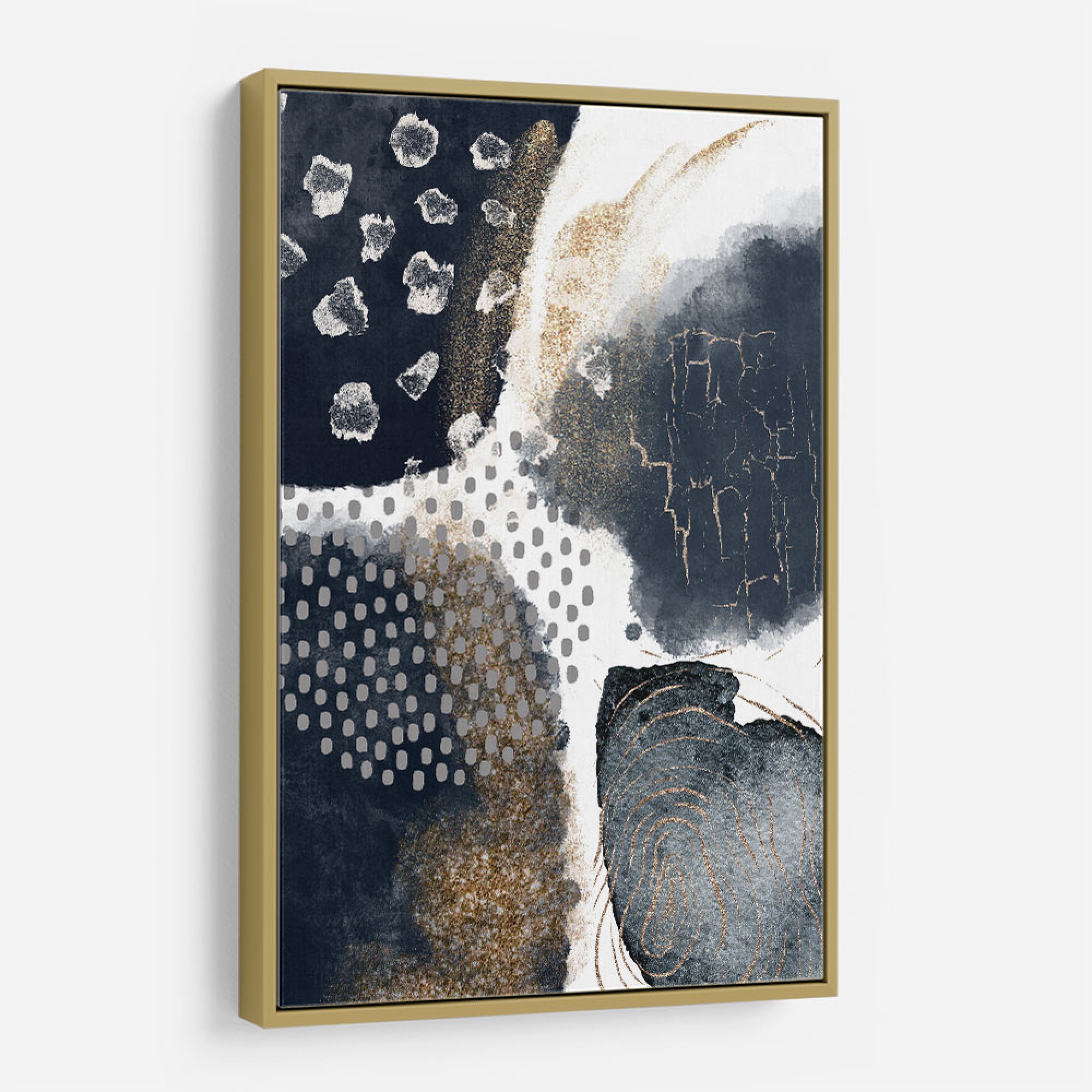 Abstract Black and Gold 1 Wall Art