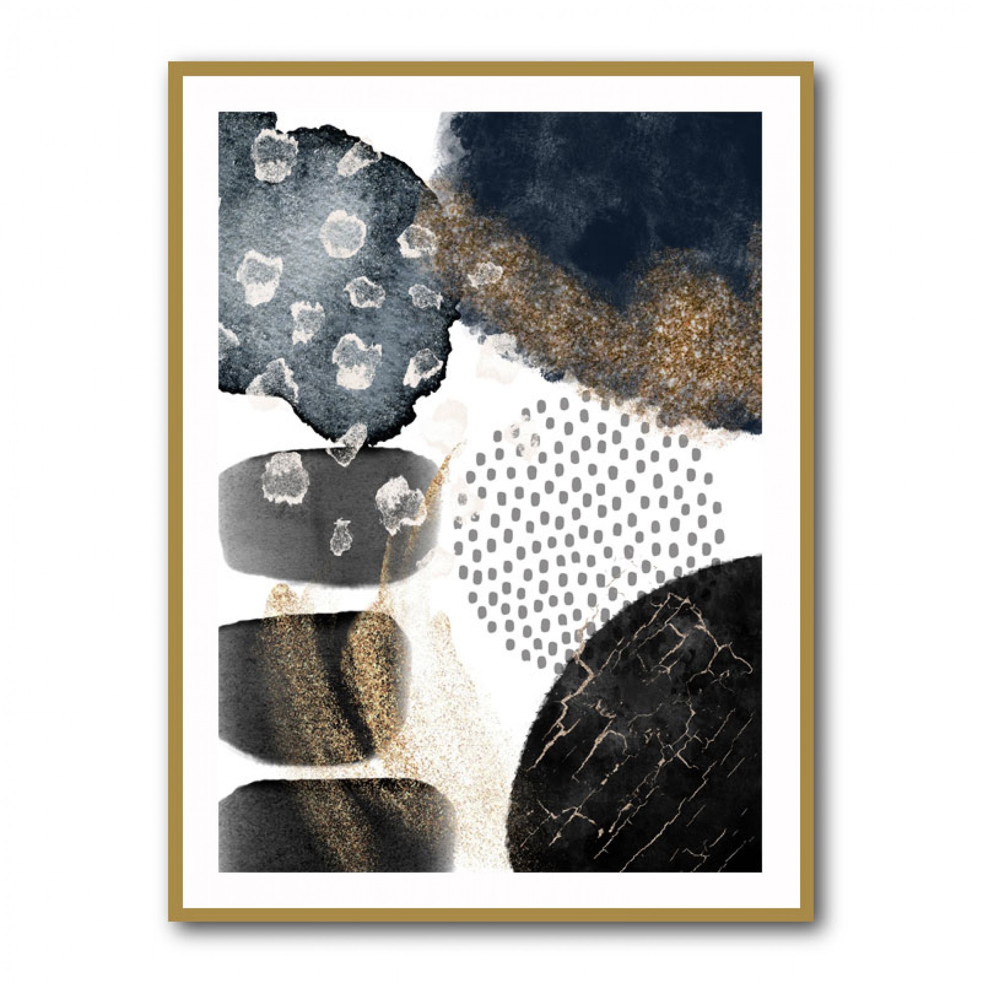 Abstract Black and Gold 2 Wall Art