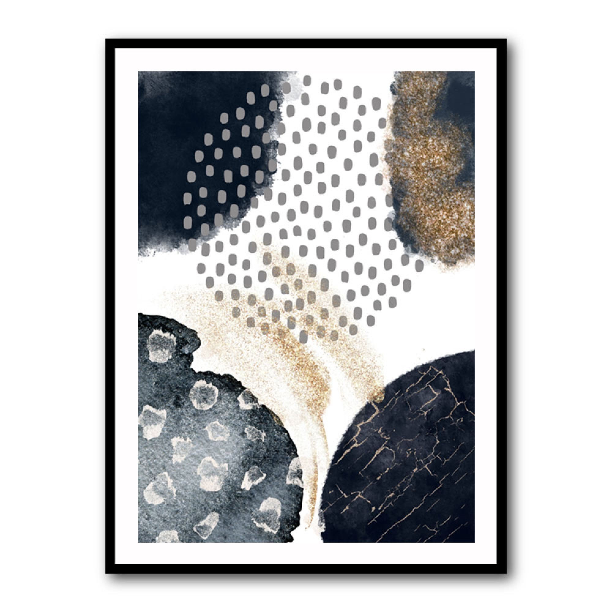 Abstract Black and Gold 3 Wall Art