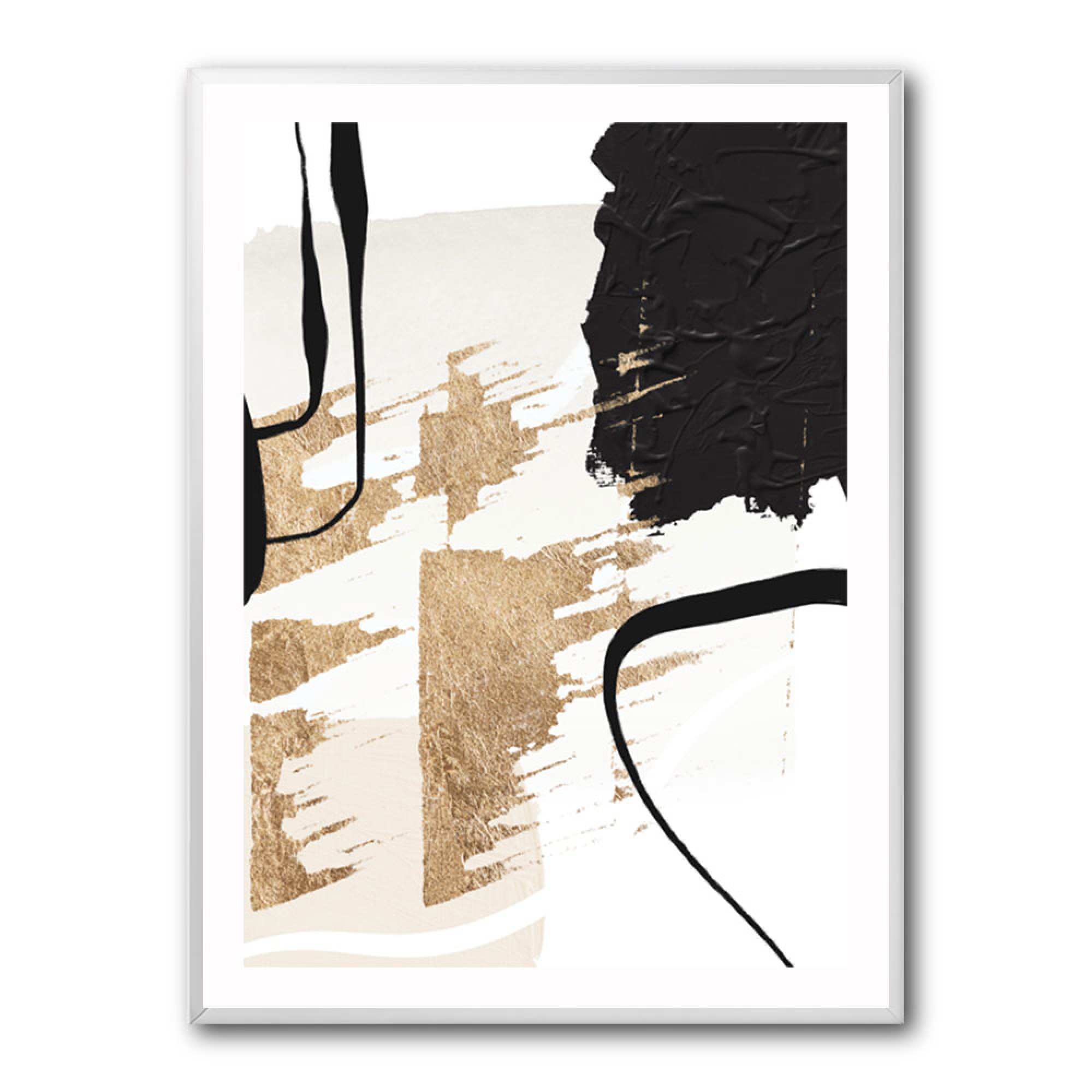 Abstract Black and Gold 6 Wall Art
