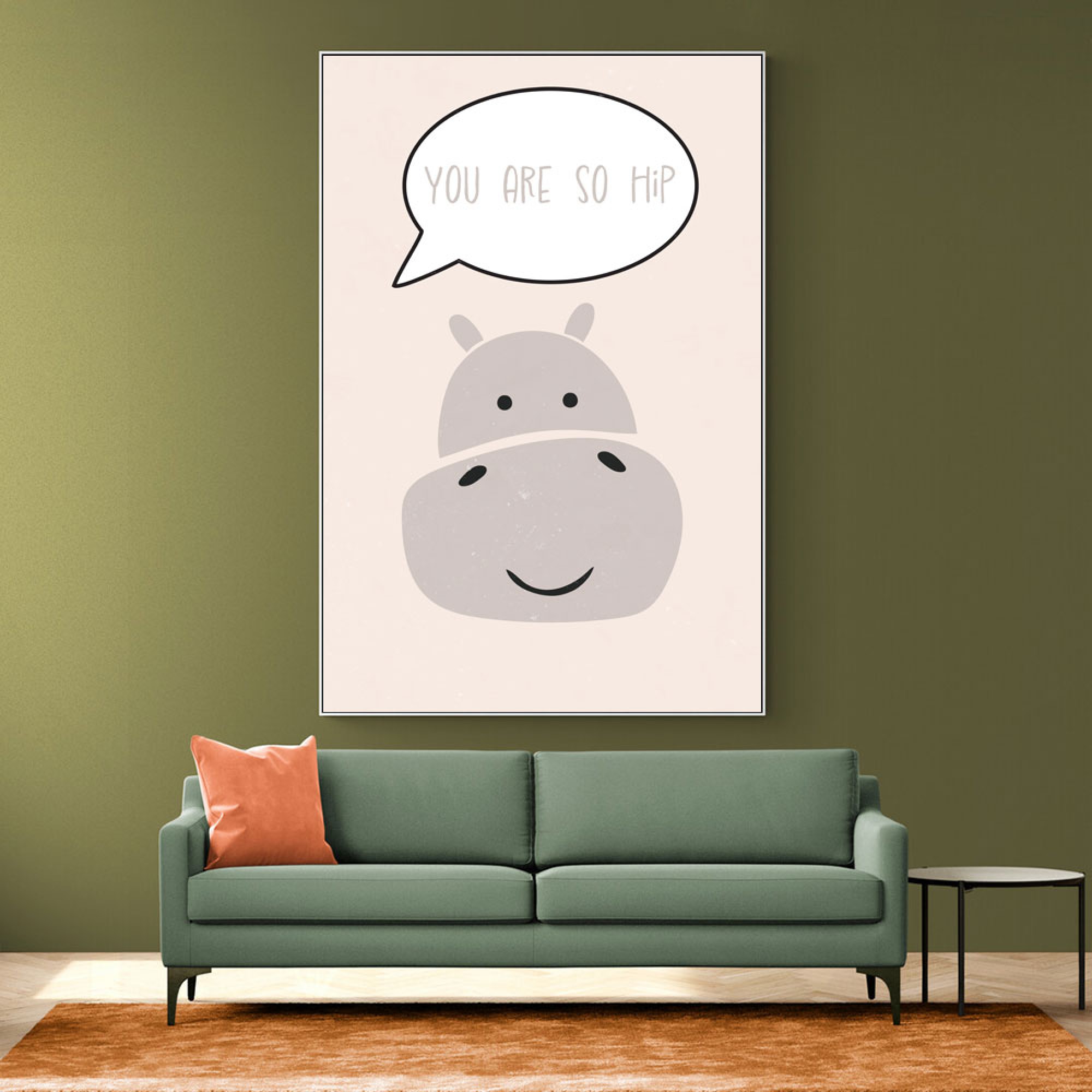 Hippo Nursery Wall Art