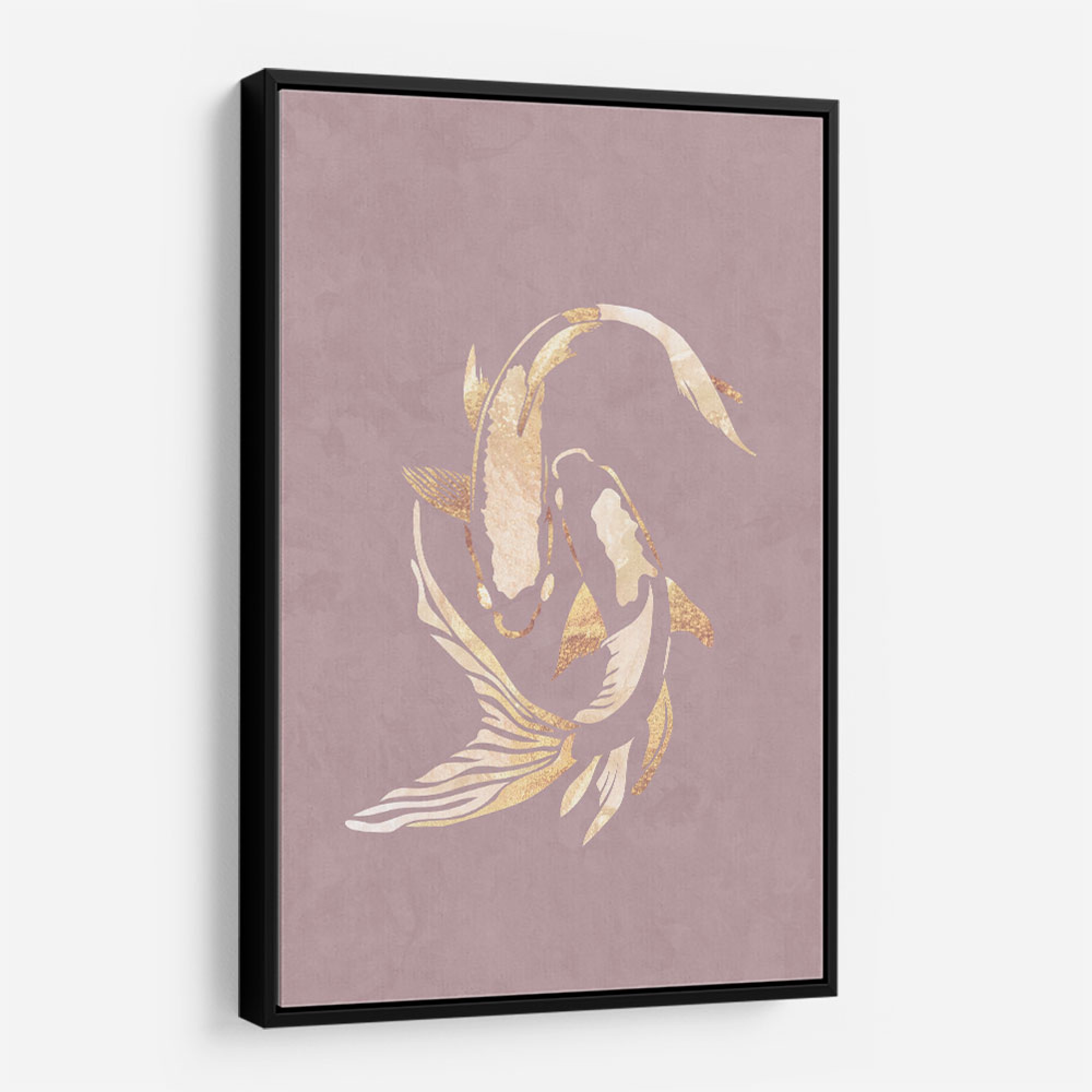 Pink Gold Koi Fish 2 Wall Art