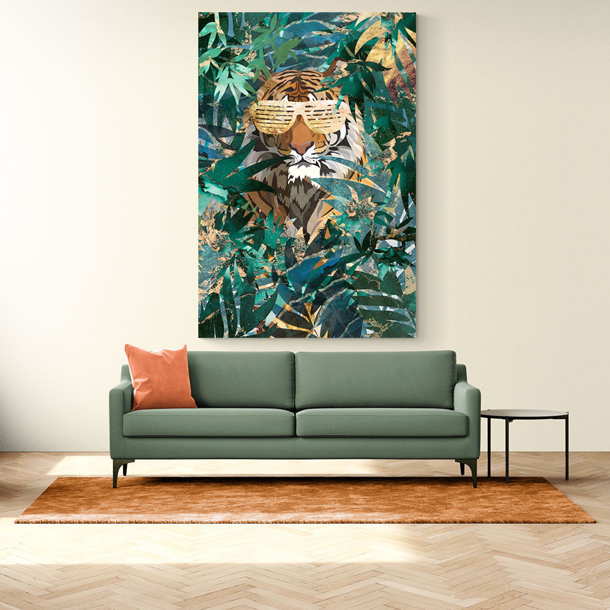 RaB Tiger In The Jungle Wall Art