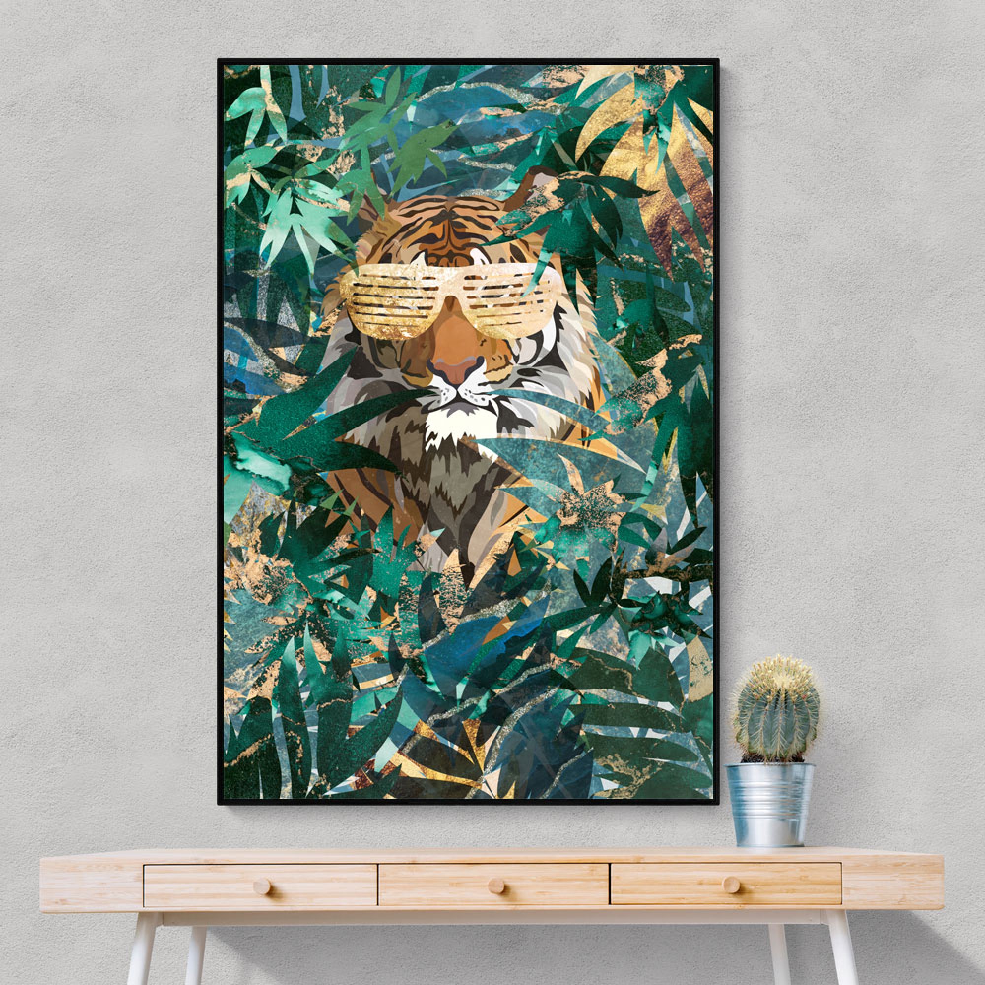 RaB Tiger In The Jungle Wall Art