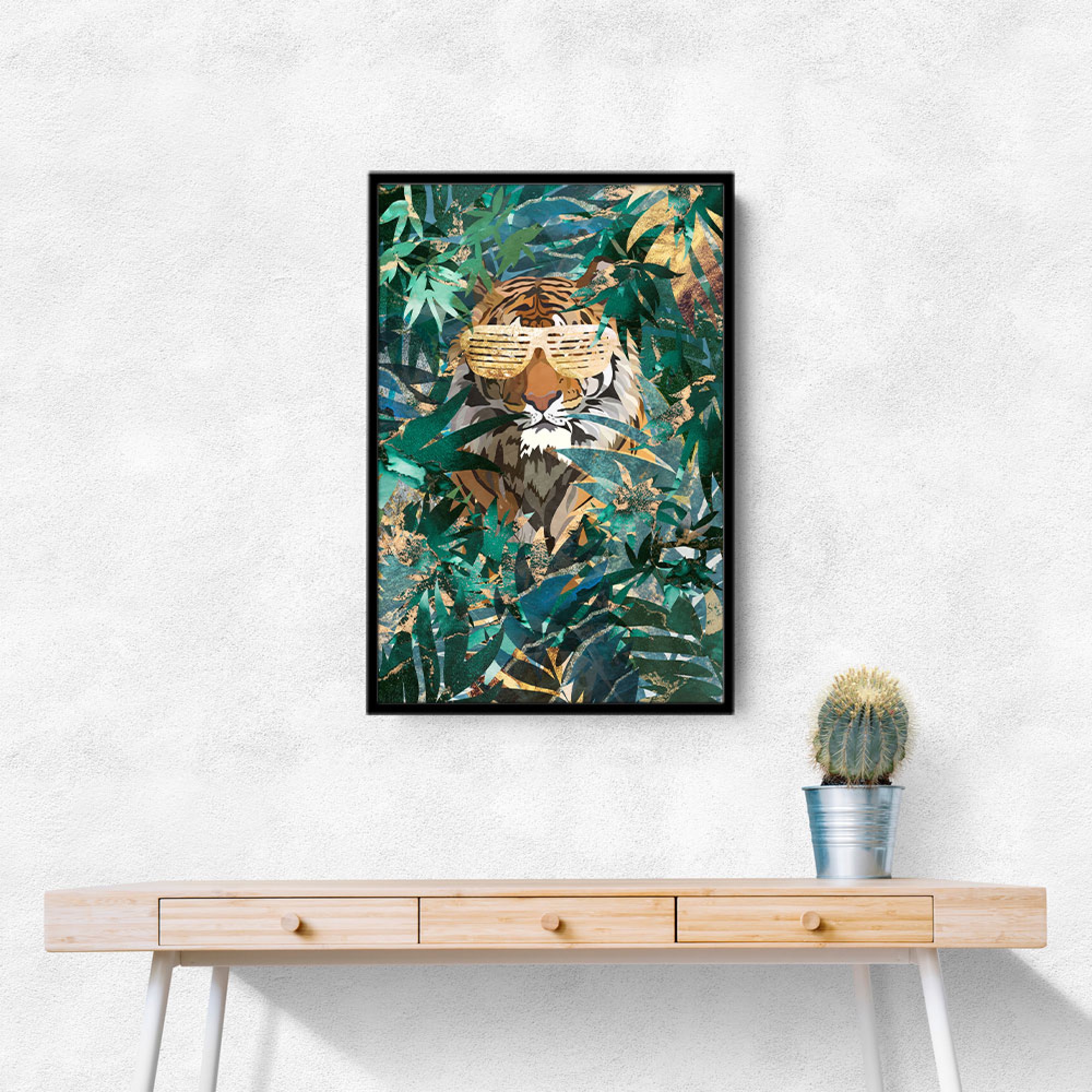 RaB Tiger In The Jungle Wall Art
