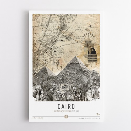 Cairo City Map Wall Art