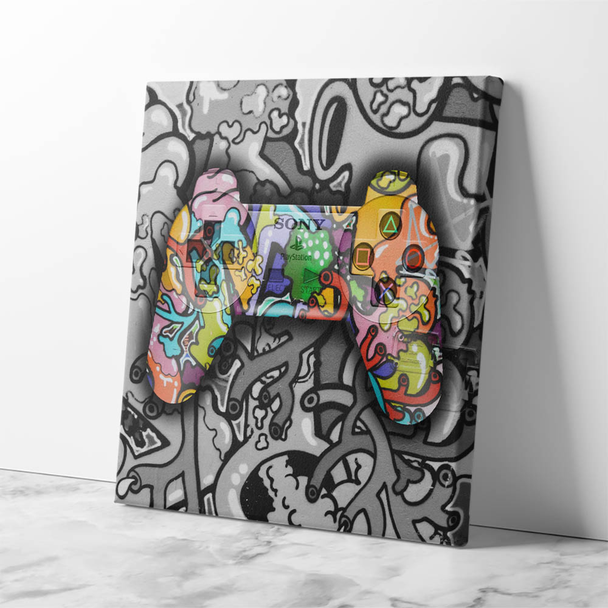 Playstation Graffiti Wall Art