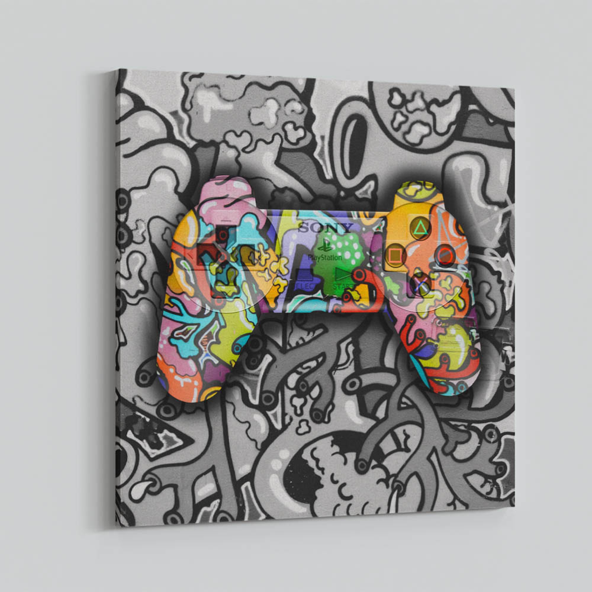Playstation Graffiti Wall Art