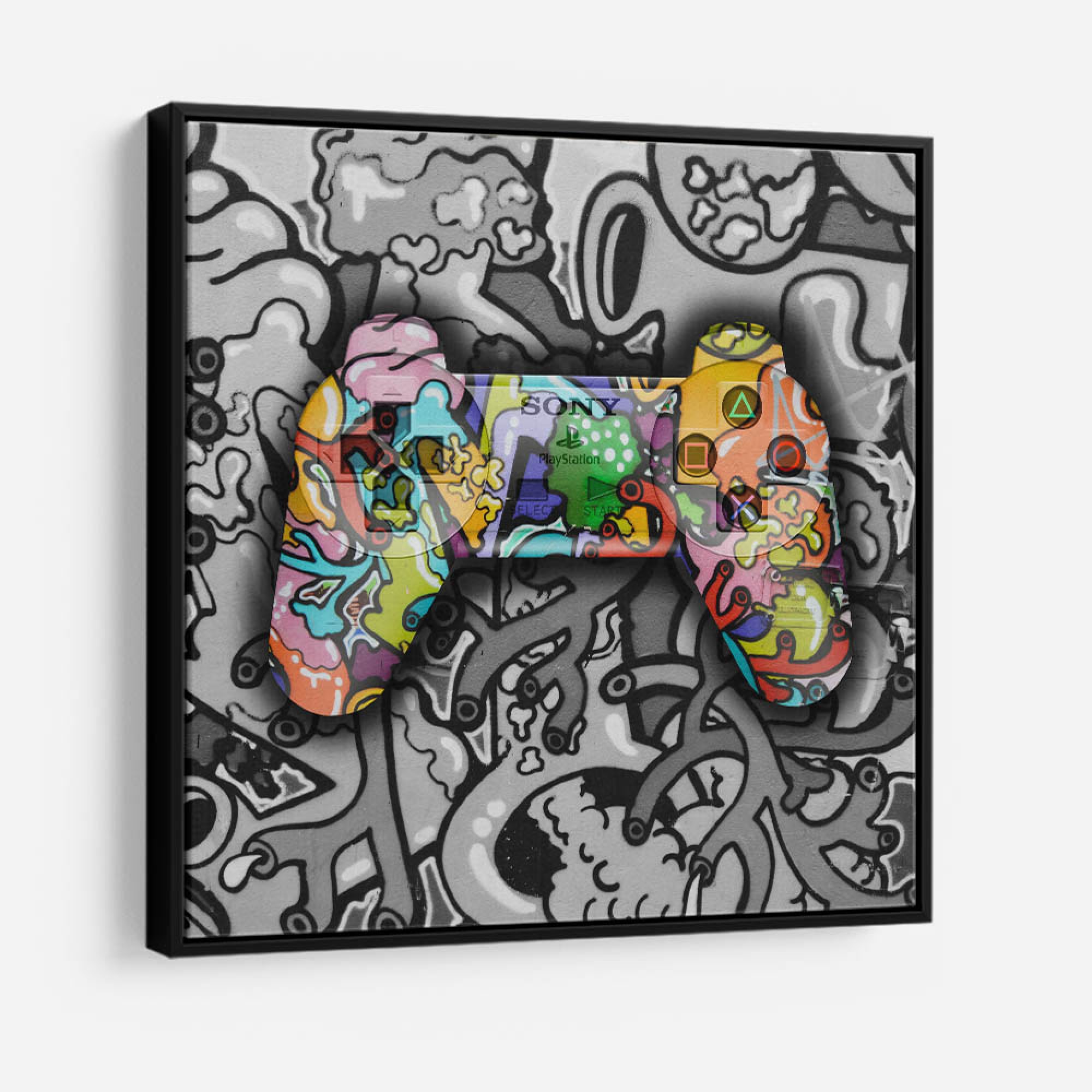 Playstation Graffiti Wall Art