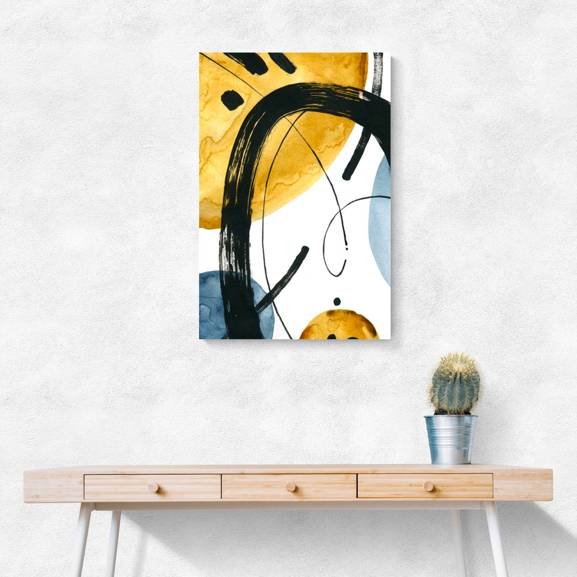 Black Ellipse Wall Art