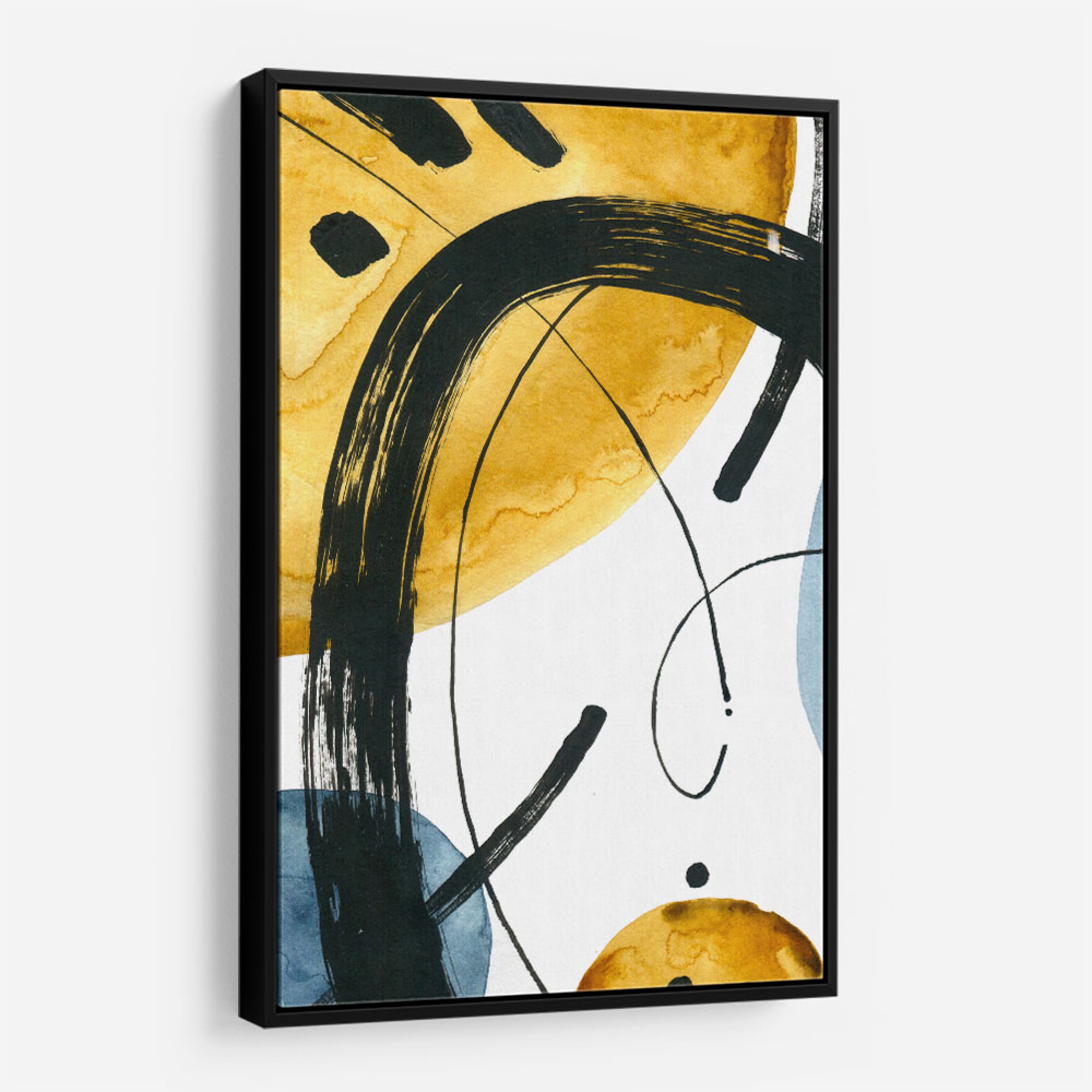 Black Ellipse Wall Art
