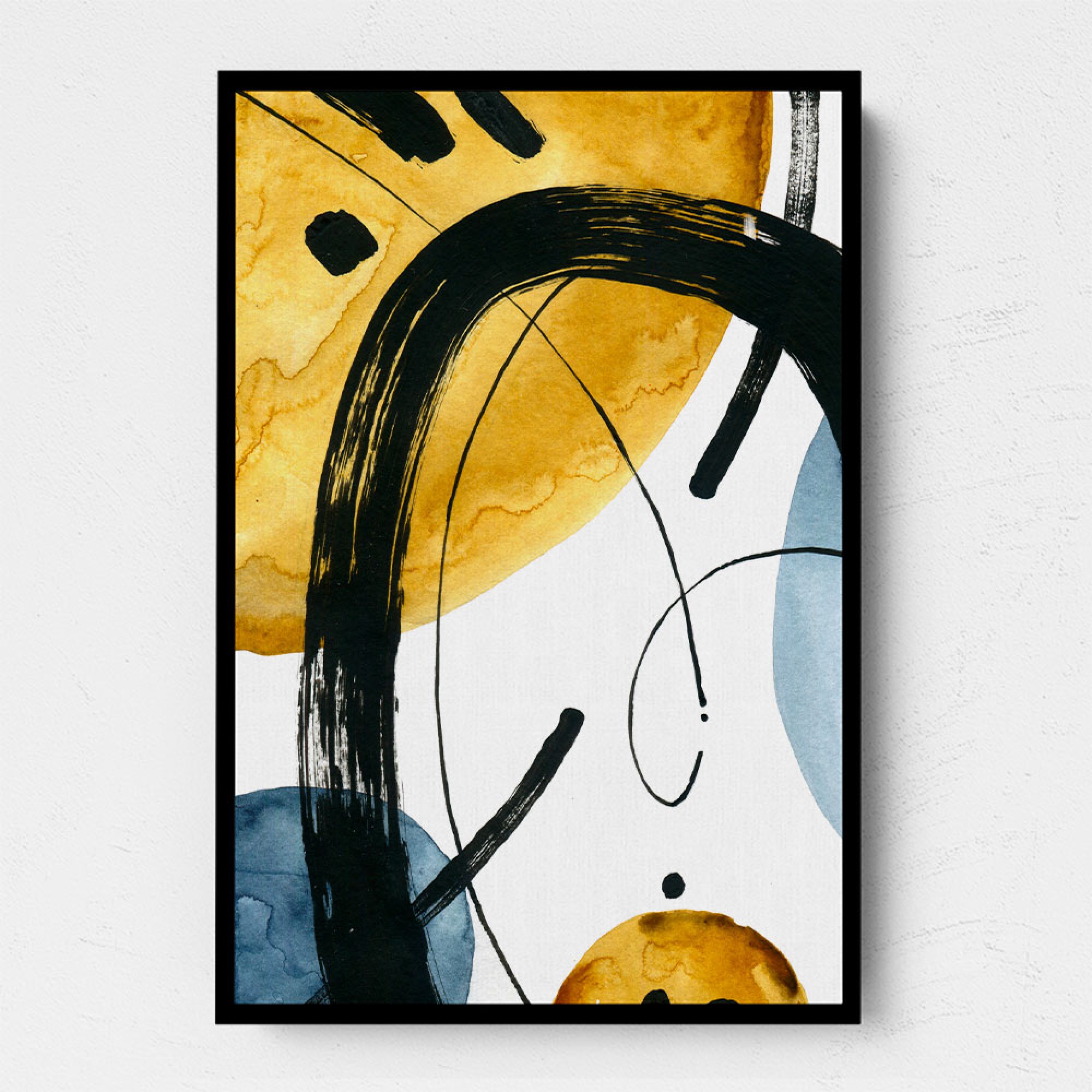 Black Ellipse Wall Art