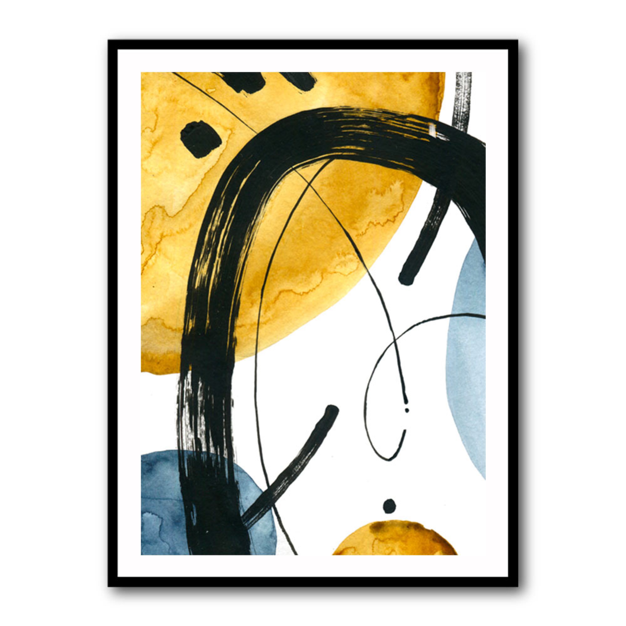 Black Ellipse Wall Art