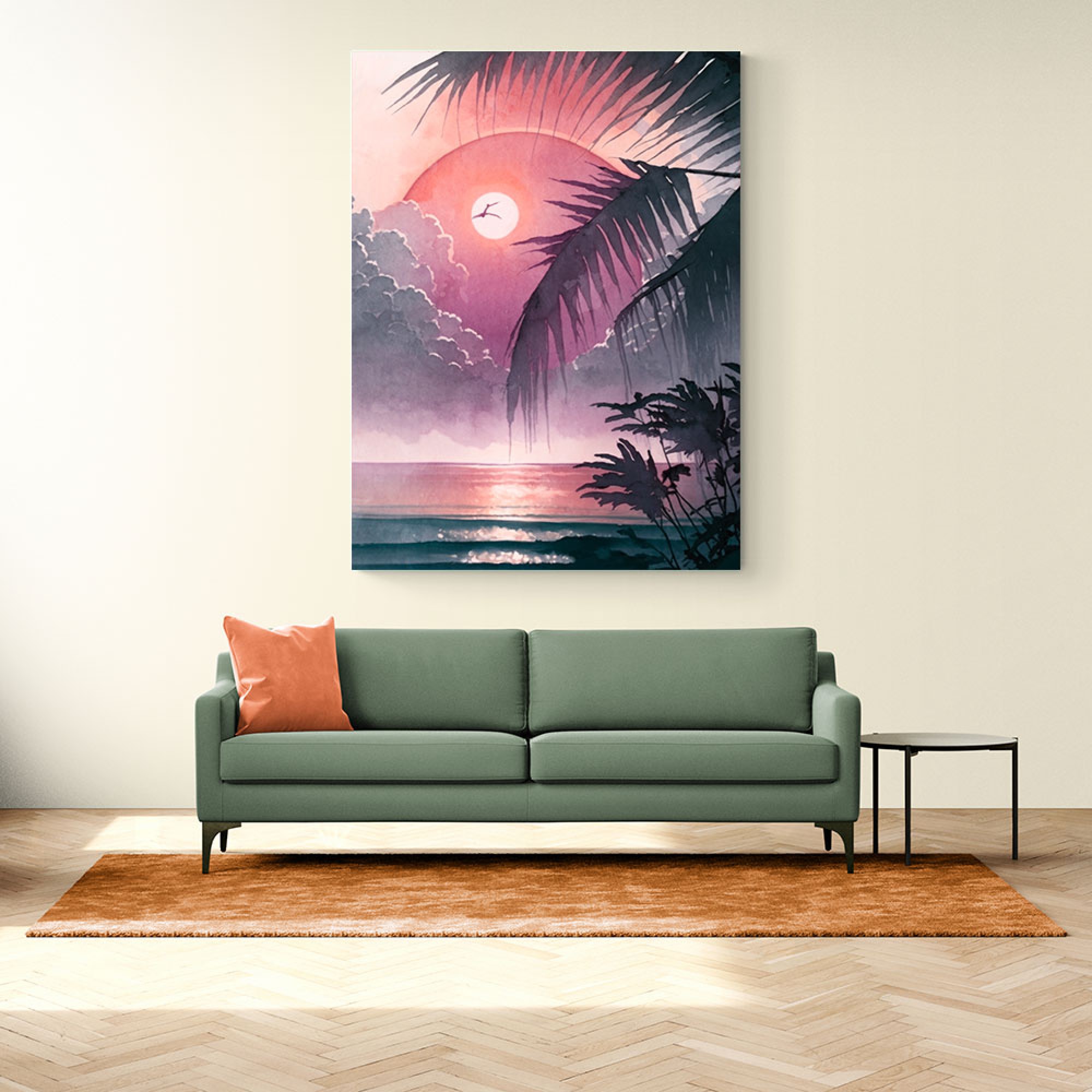 Pink Sun Wall Art