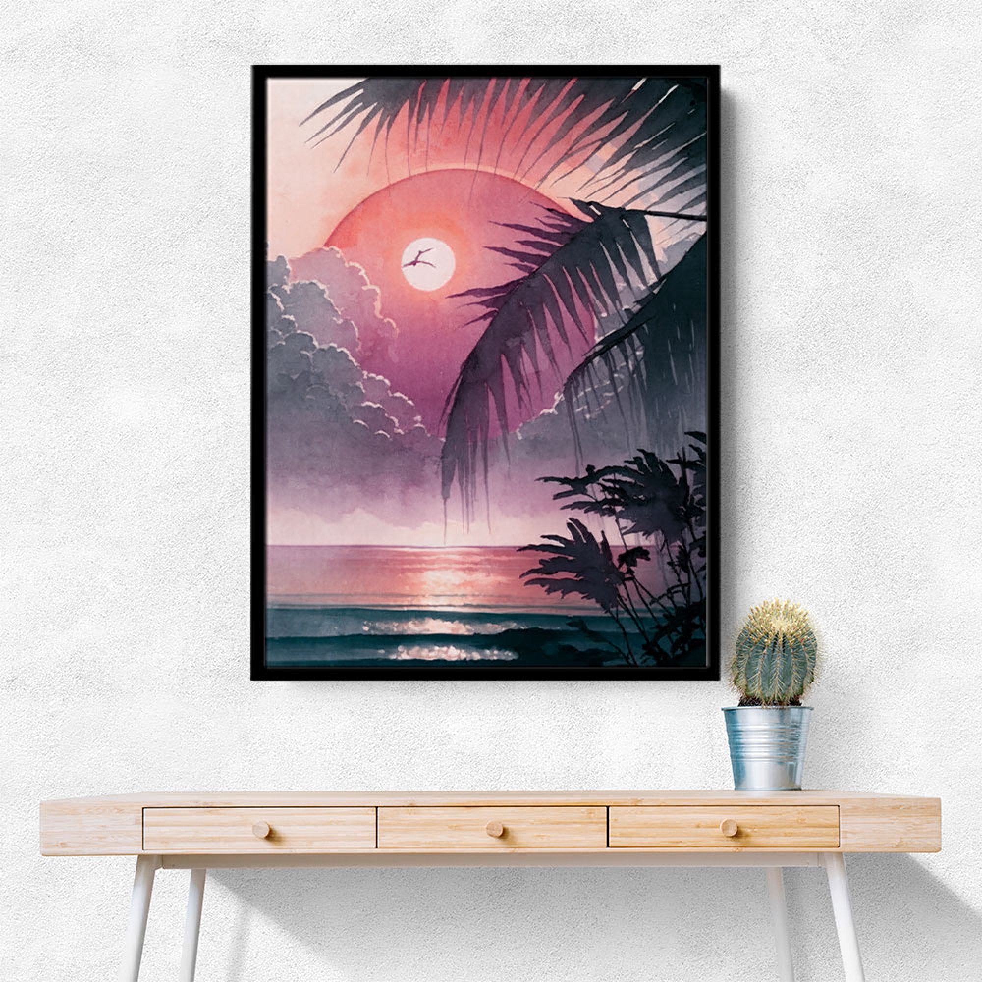 Pink Sun Wall Art